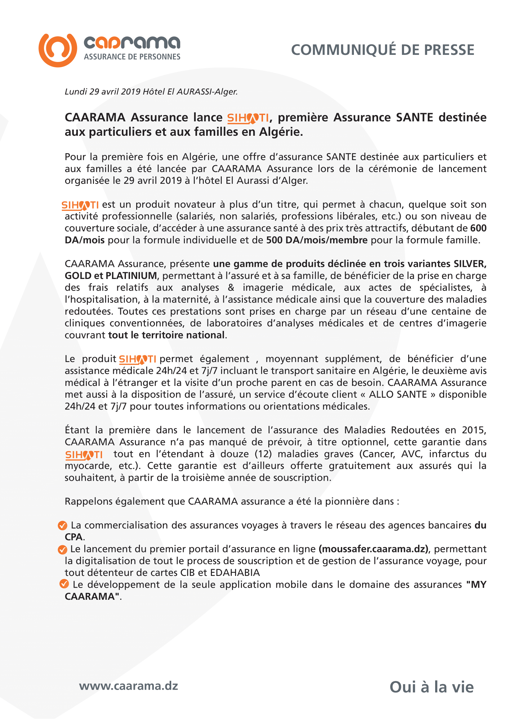 Espace Presse